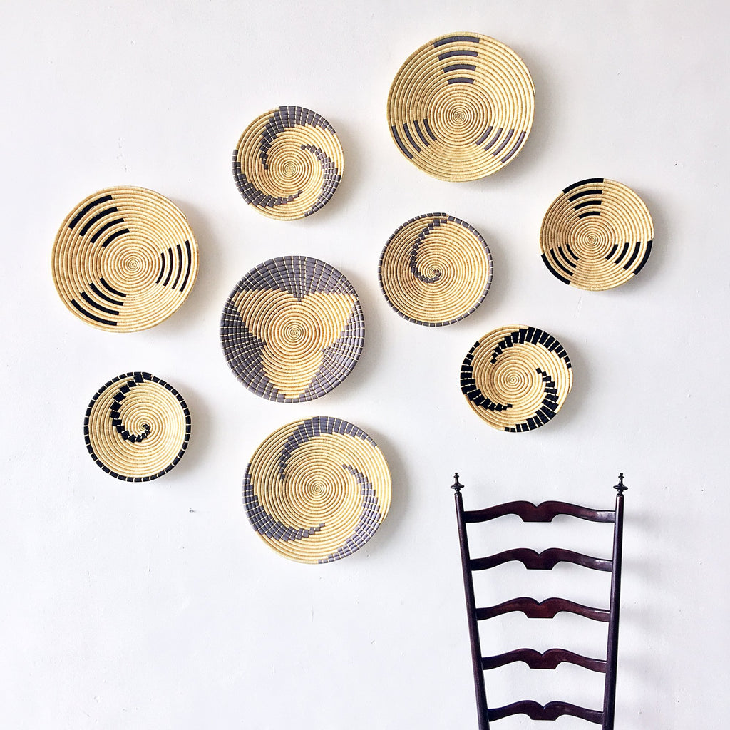 African Woven Wall Plate Bahari Grey, Tanzania | The Roaming Chair